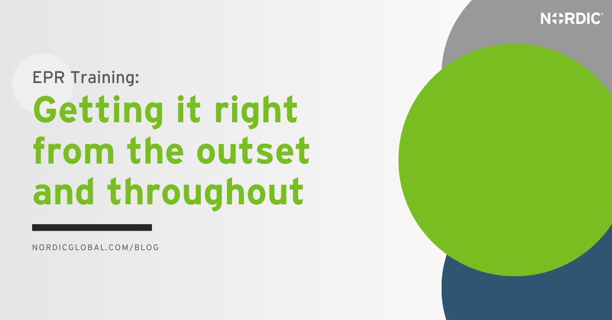 EPR training: Getting it right from the outset and throughout